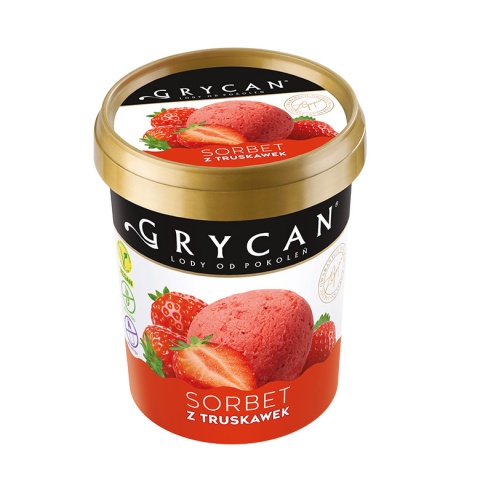 grycanonline > Lody GRYCAN Sorbet z truskawek 500ml WARSZAWA warszawa
